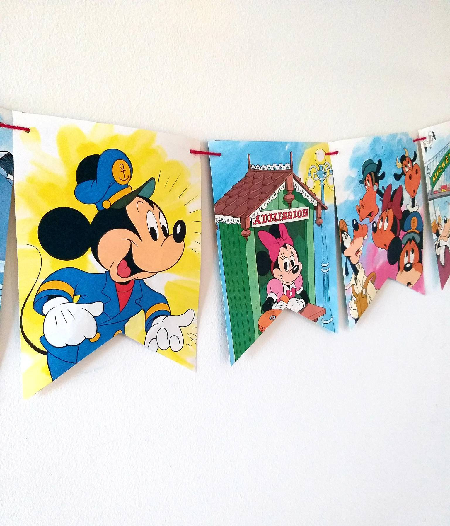 Goofy Mickey Mouse Book Banner, Birthday Banner, Room Decor, Book ...
