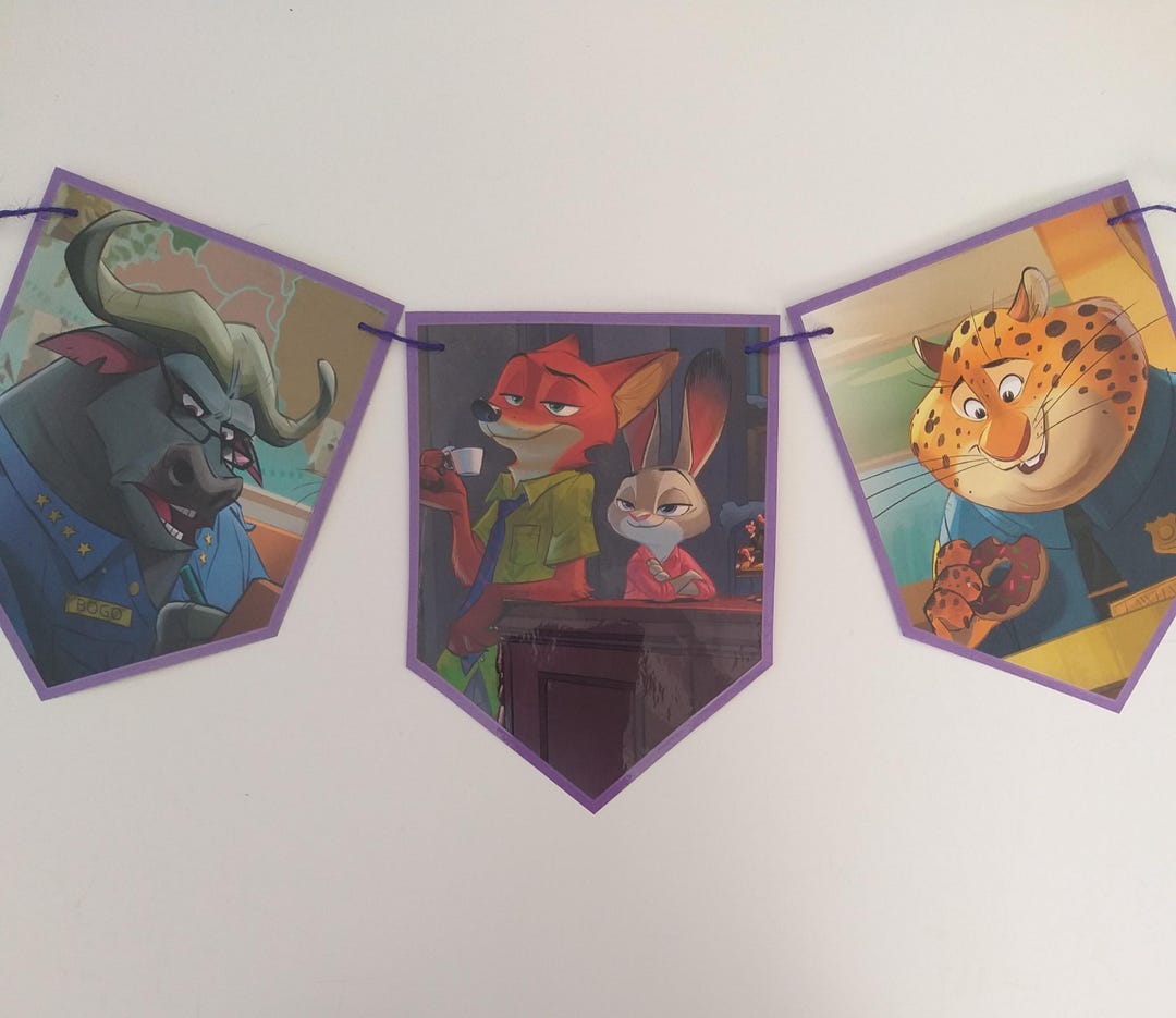 ZOOTOPIA Book Banner, Zootopia Birthday Banner, Zootopia Room Decor ...