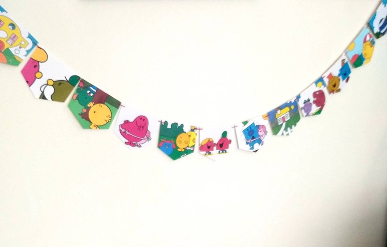 Mr Men Little Miss Book Banner Mr Men Birthday Banner Mr Men | Etsy
