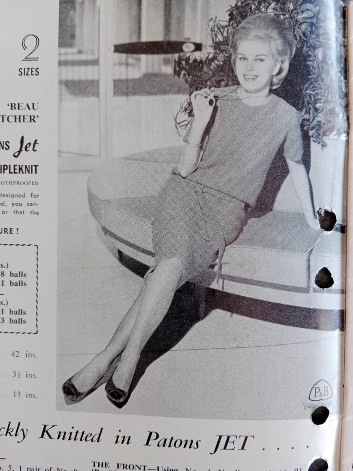 Vintage Patons Knitting Pattern Book No 691, Vintage 1960s - for Women ...