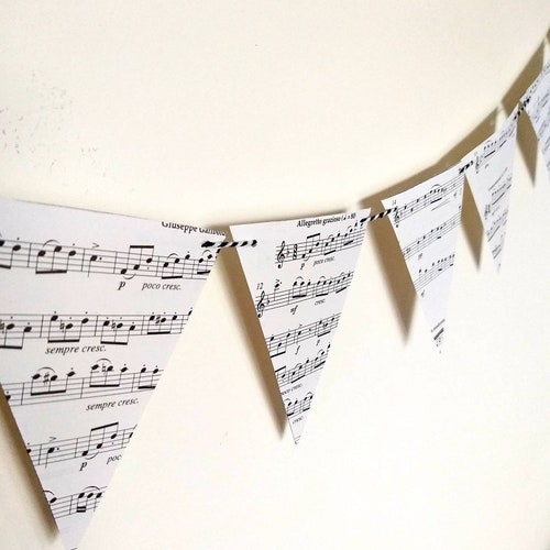 Broadway Musical Note Garland Paper Bunting Music Notes - Etsy