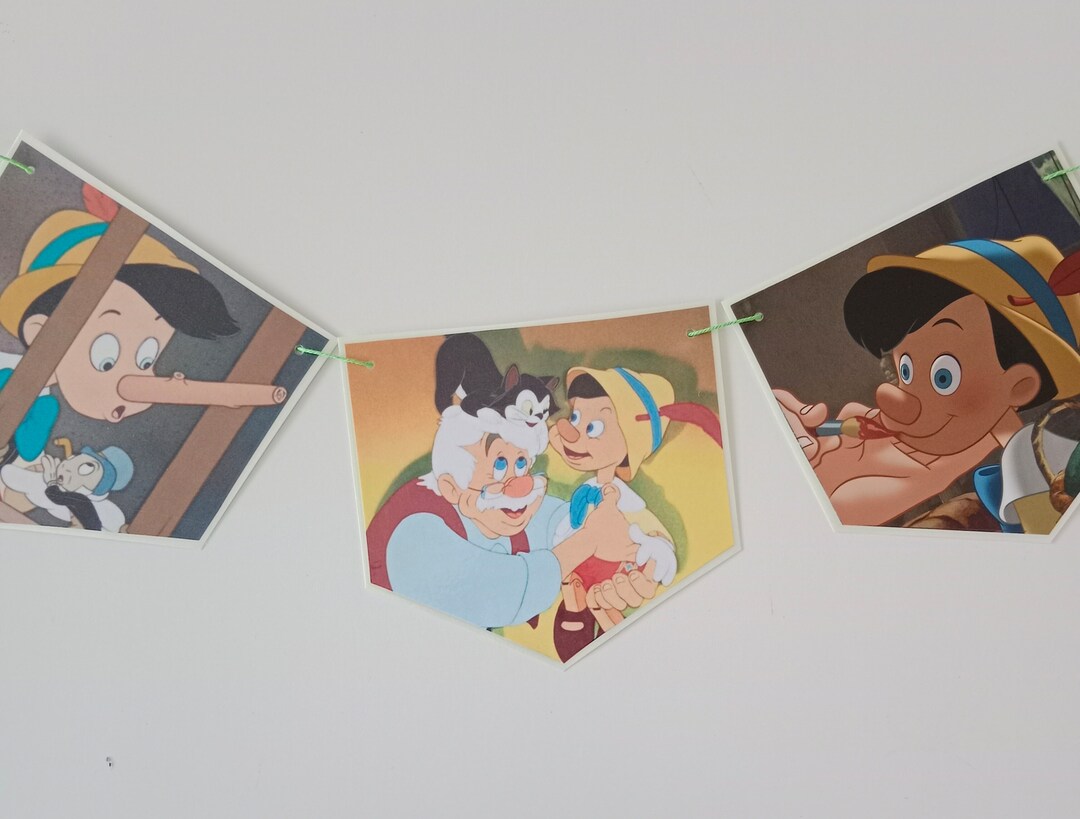 Pinocchio Book Banner, Pinocchio Book Page Banner, Party Decoration ...