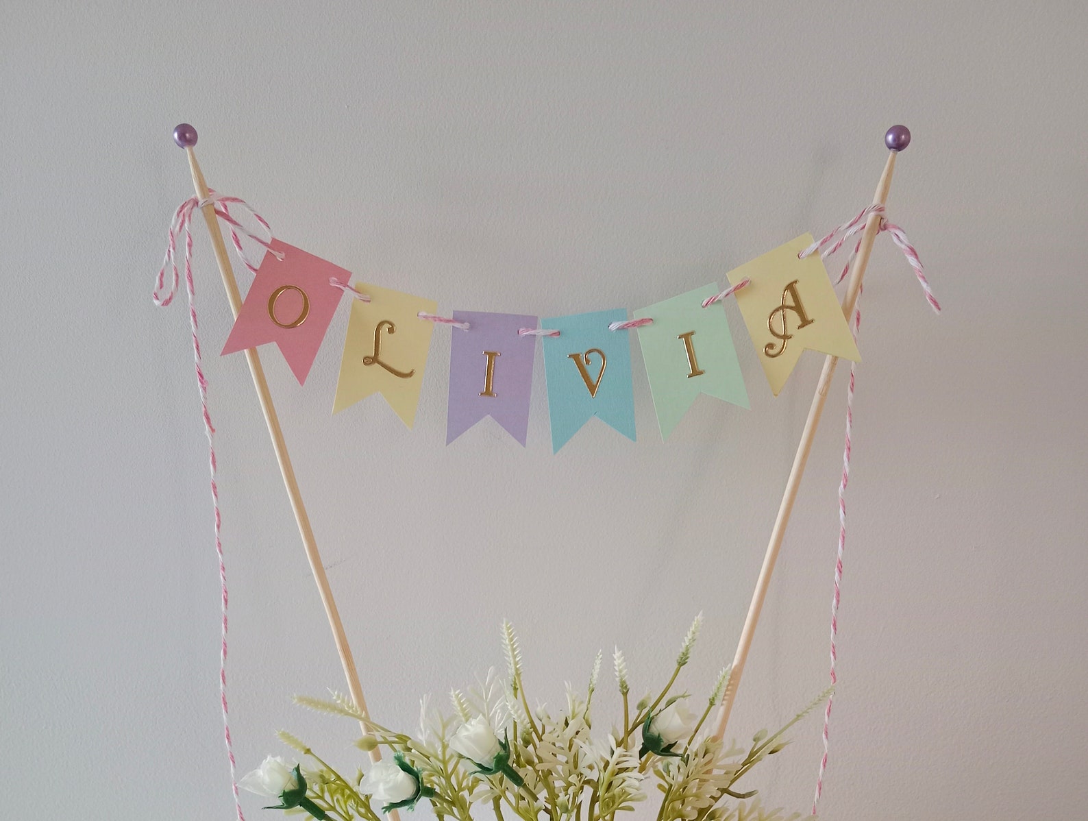 Personalised Cake Bunting/cake Topper/cake Banner/unicorn Topper ...