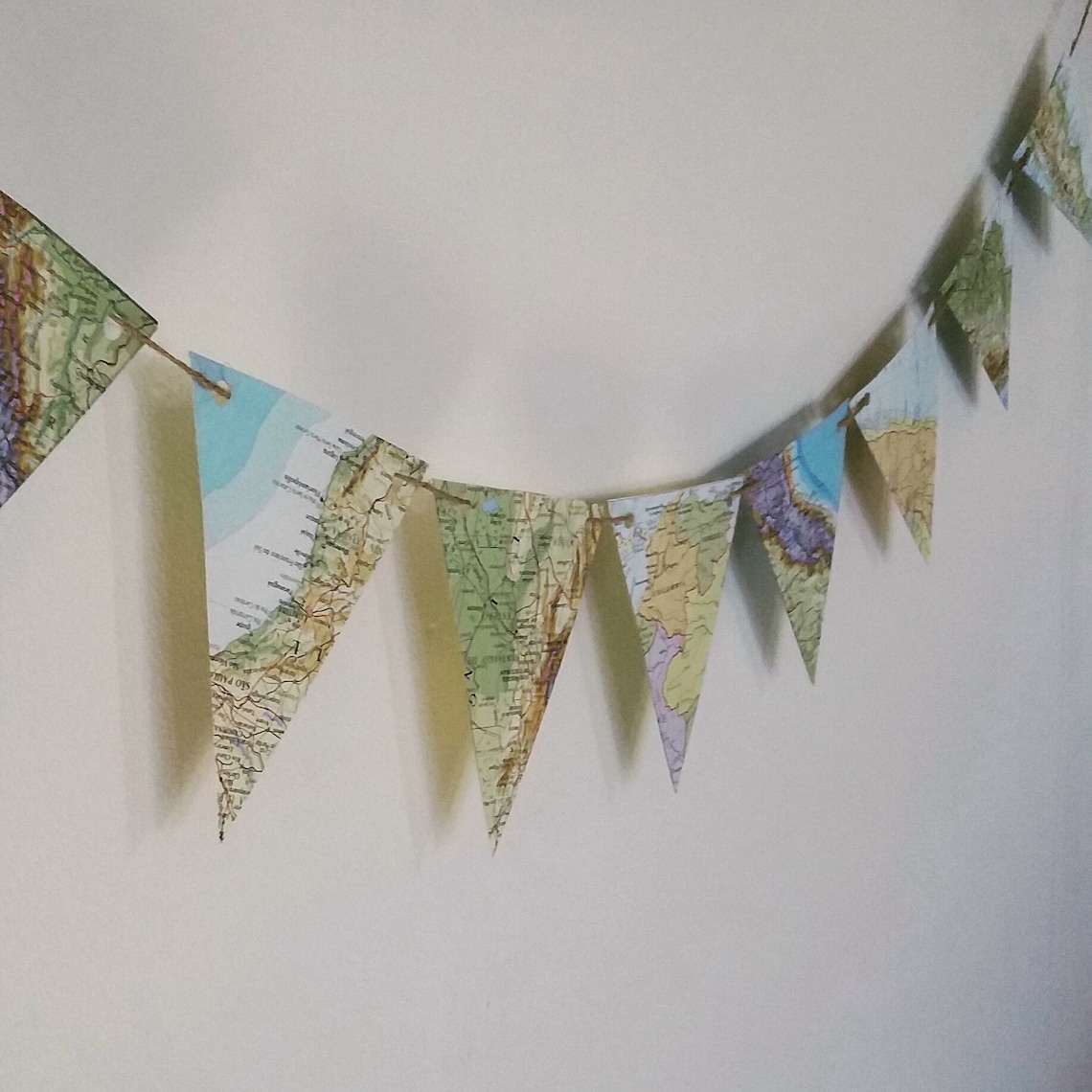 Atlas Garland, Paper Bunting, World Map Banner, Map Bunting, Map ...