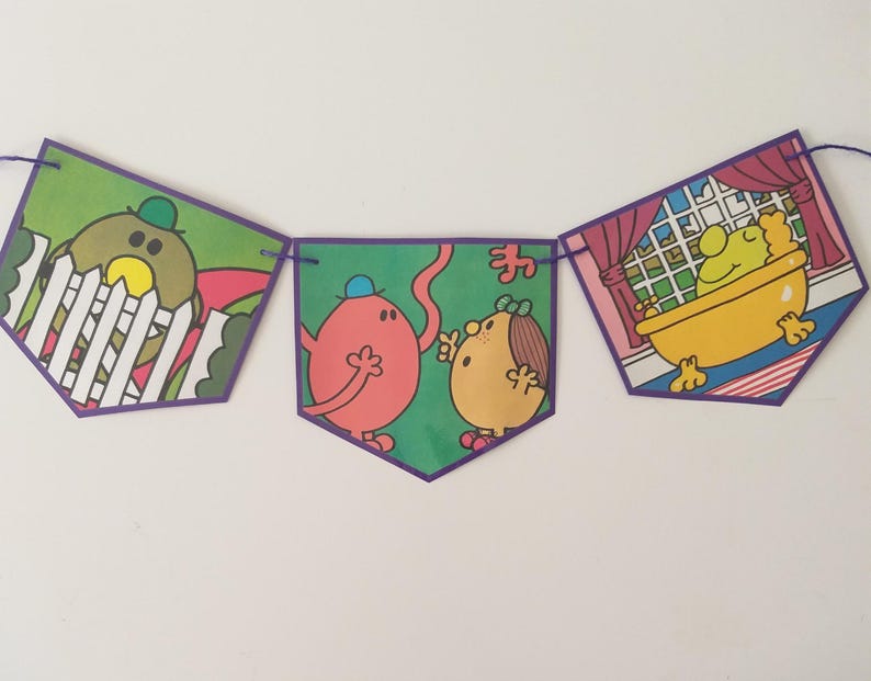 Mr Men Little Miss Book Banner,mr Men Birthday Banner, Mr Men Room ...