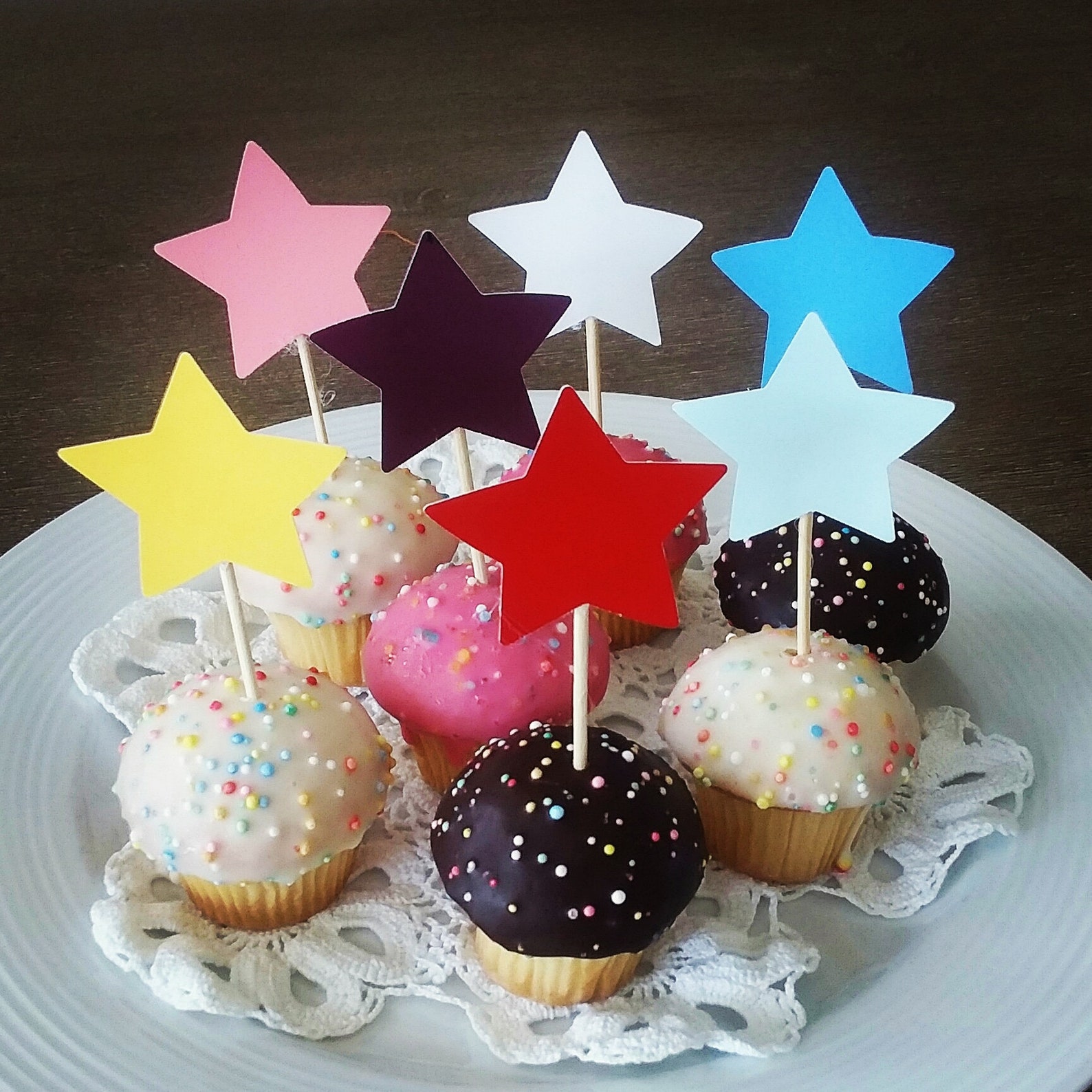 Star Cupcake Topper, Cupcake Topper, Party Decorations, Birthday Party ...