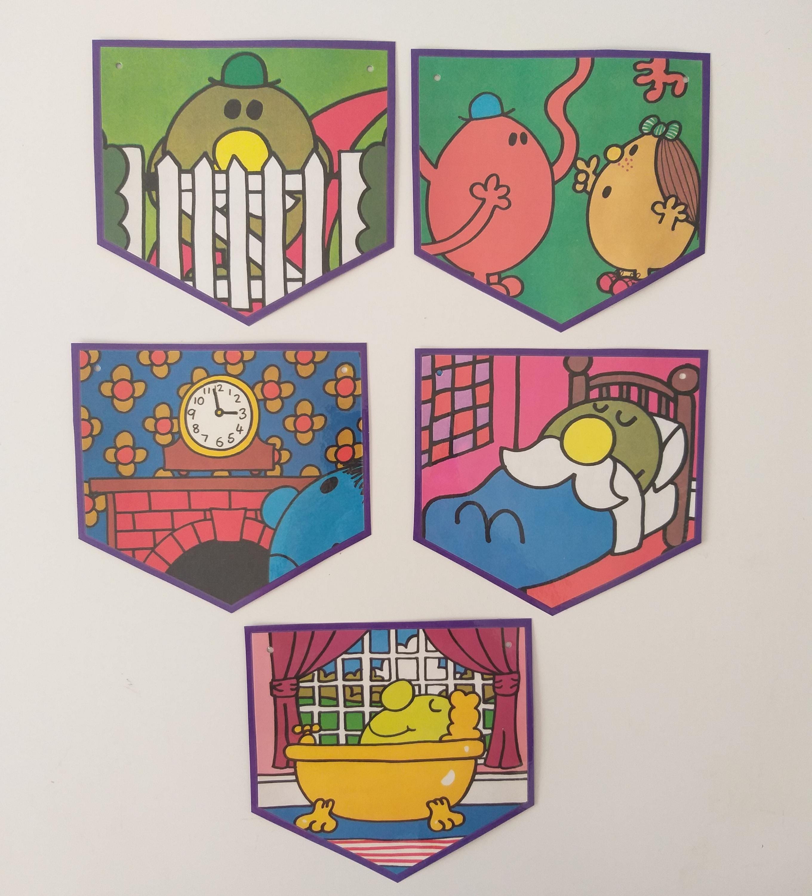 Mr Men Little Miss Book Banner,mr Men Birthday Banner, Mr Men Room ...