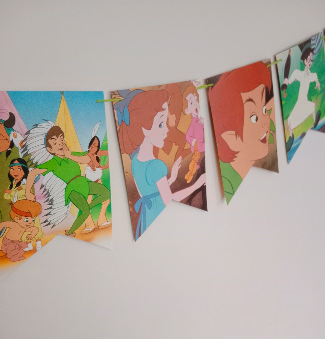 Peter Pan Book Banner Peter Pan Book Page Banner Garland - Etsy