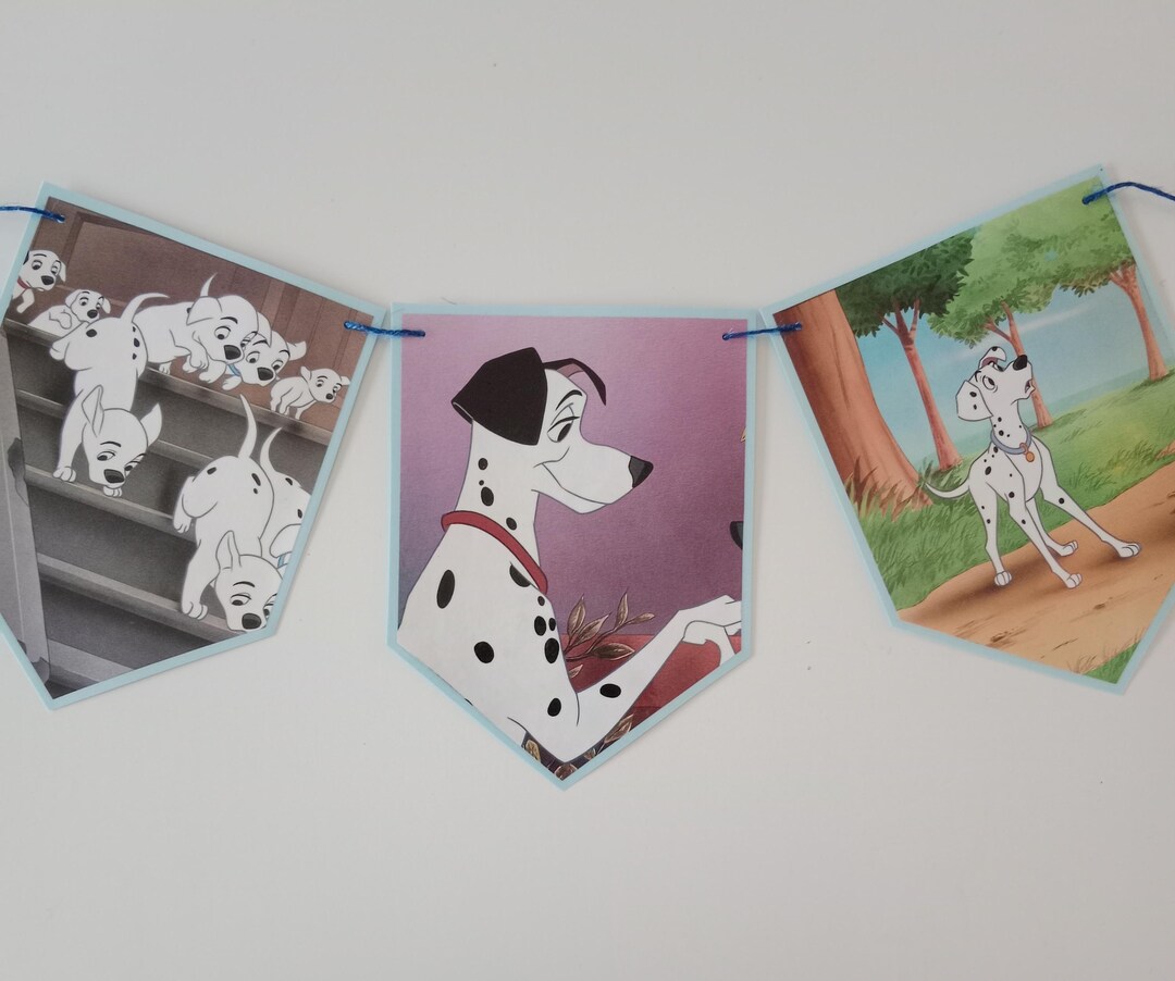 101 Dalmatians, Bunting, 101 Dalmatians Book Page Banner, Garland Party ...