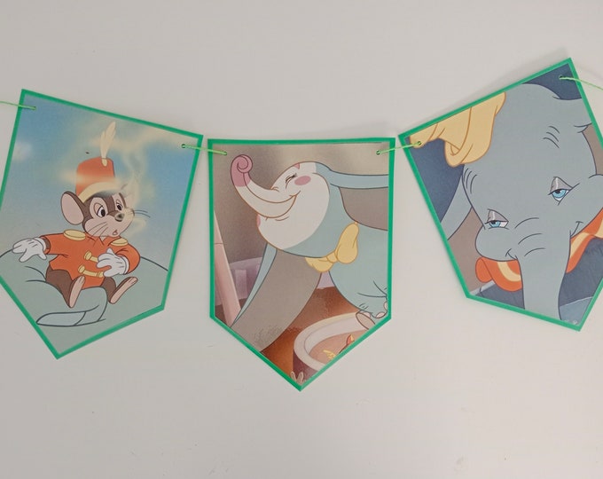 Dumbo Book Banner, Birthday Banner, Dumbo Room Decor, Dumbo Bunting ...