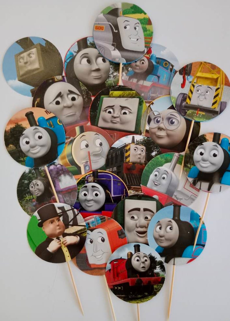 15 Thomas the Tank Engine Cupcake Toppers Up-cycled Book - Etsy