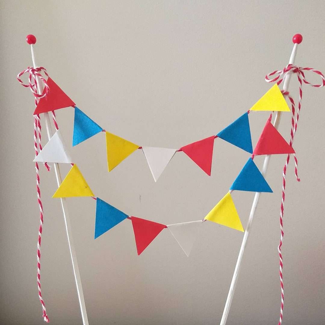 Cake Bunting/cake Topper/cake Banner/flags/custom Theme Topper/circus ...
