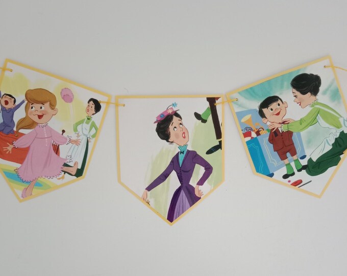 Mary Poppins Story Book Banner, Book Page Banner, Nursery Decoration ...