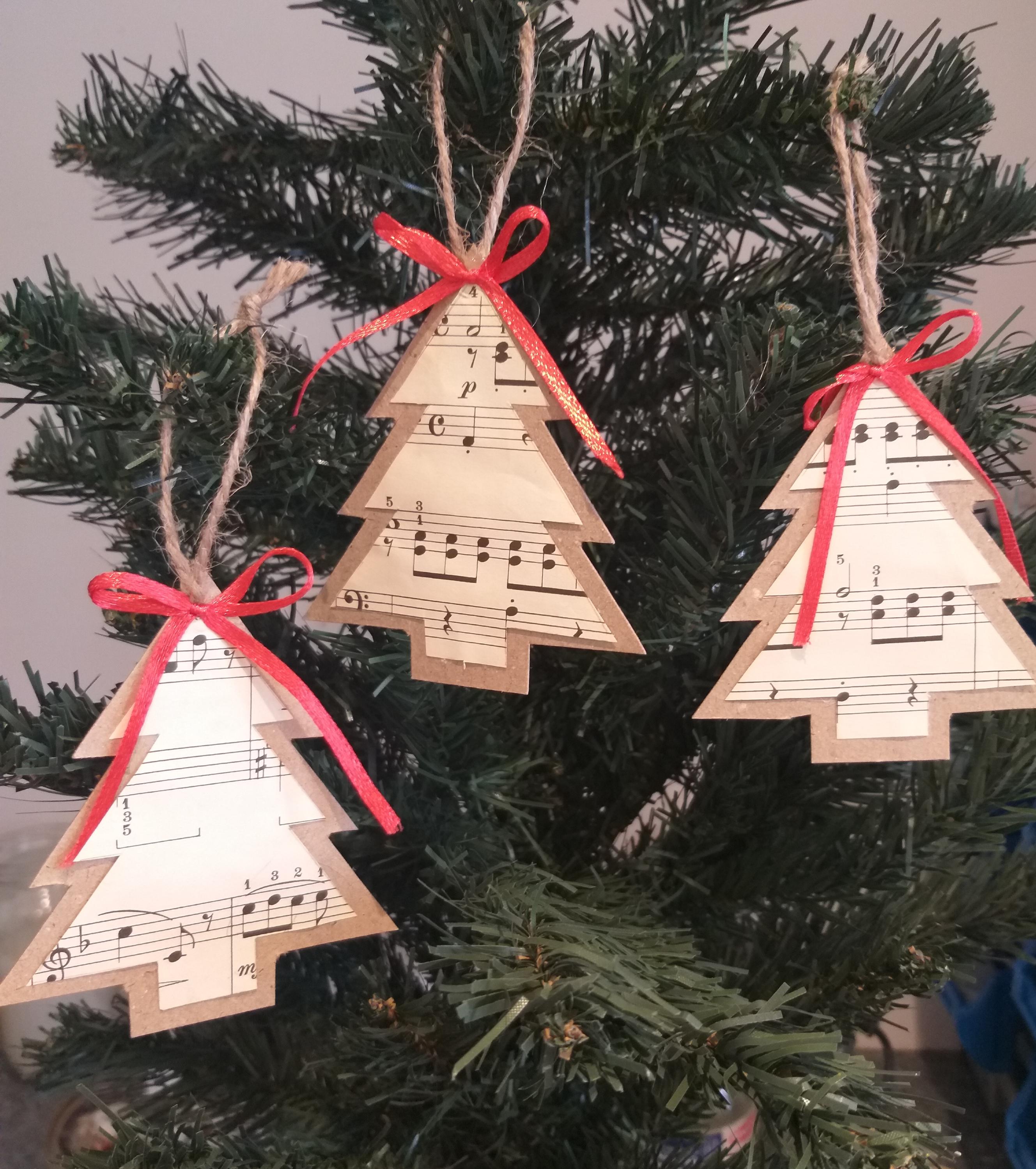Music Sheet Christmas Tree Decoration, Music Sheet Christmas Tree, Tree ...