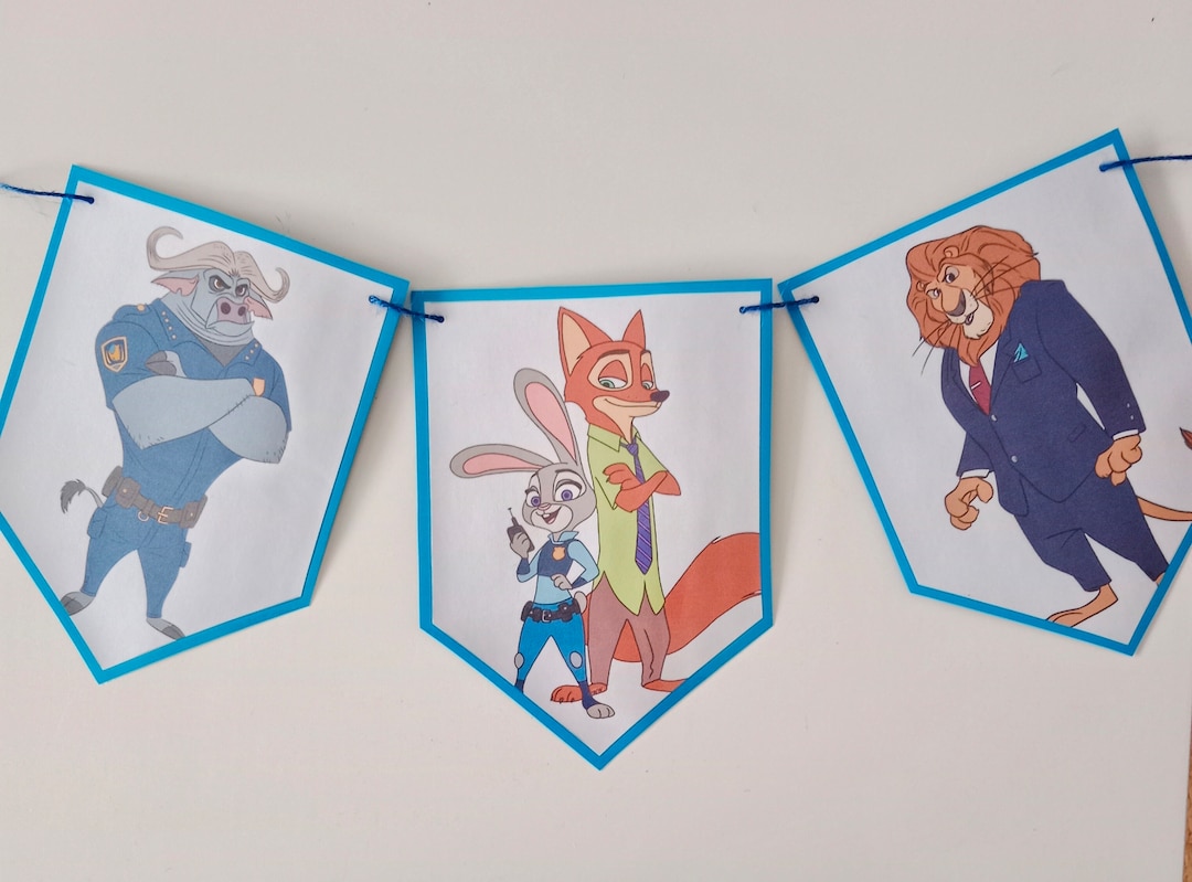 ZOOTOPIA Banner, Zootopia Birthday Banner, Zootopia Room Decor ...