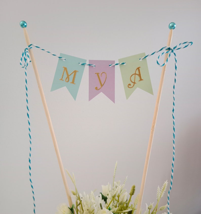 Personalised Cake Bunting/cake Topper/cake Banner/unicorn Topper ...