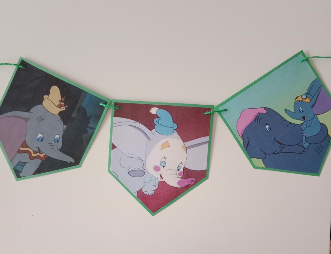 Dumbo Book Banner, Birthday Banner, Dumbo Room Decor, Dumbo Bunting ...