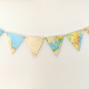 Vintage Map Garland, Paper Bunting, Road Map Banner, Map Bunting, Map ...