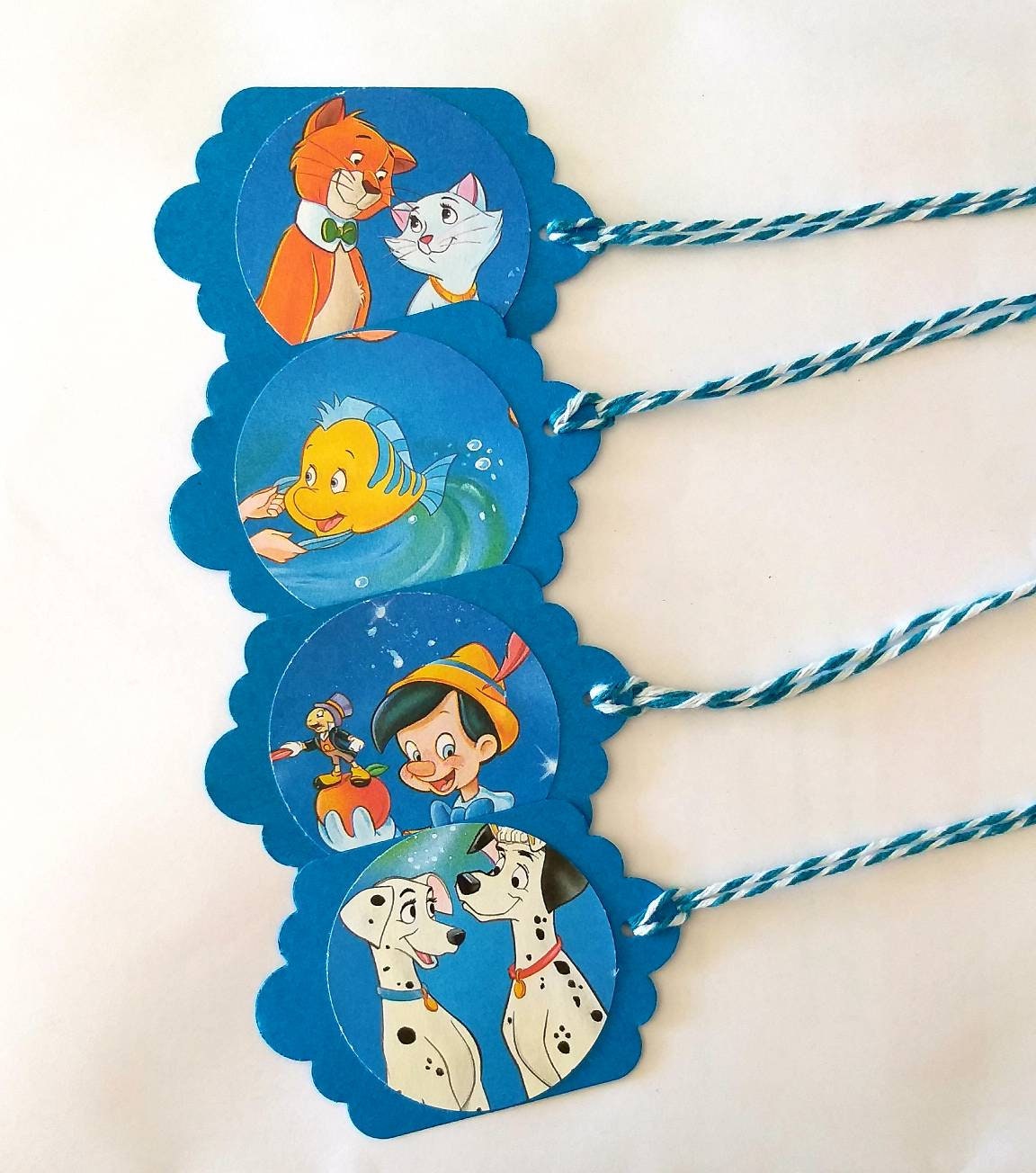 Set of 5 Disney Gift Tags. Upcycled Disney Book Tags. Blank - Etsy