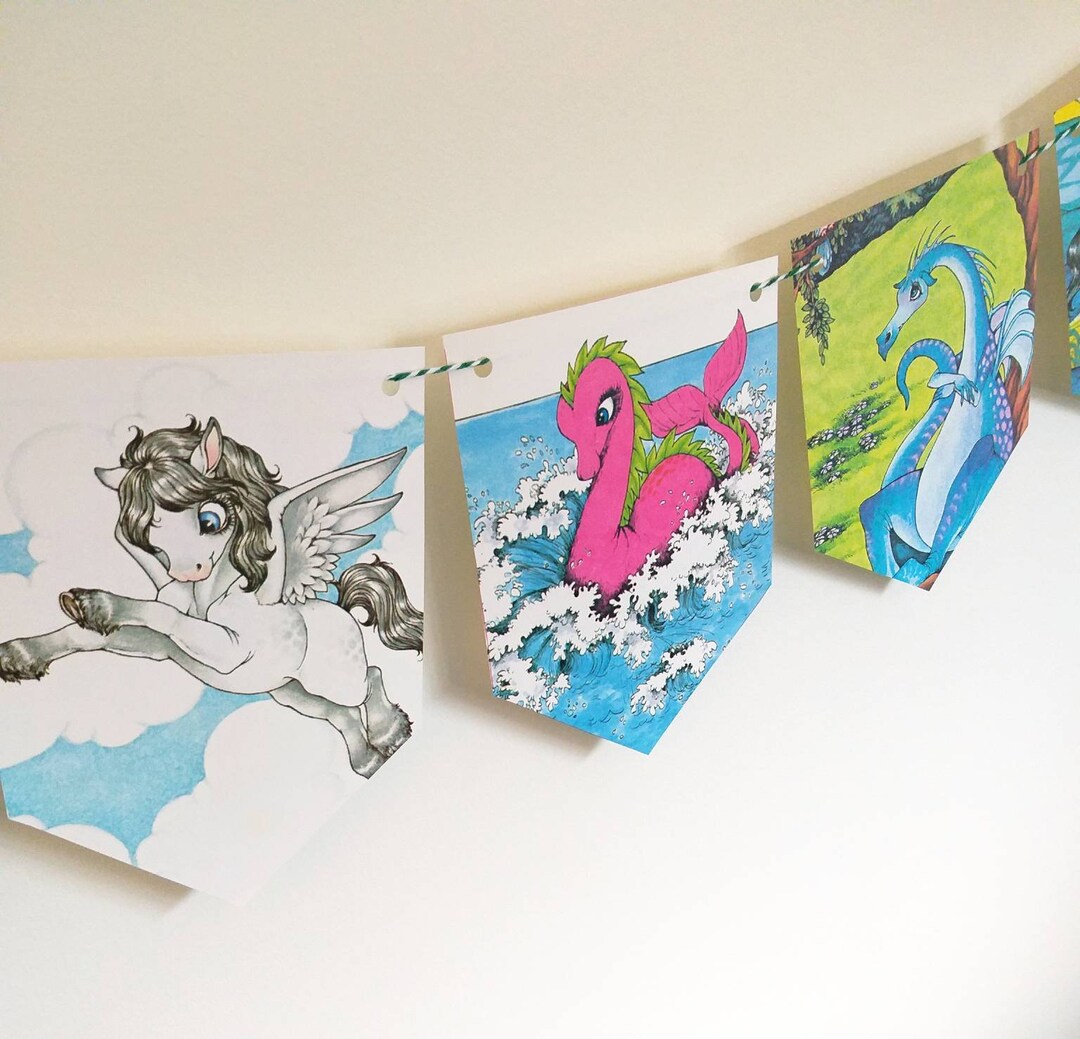 Fantasy Story book banner, book page banner, nursery decoration, Book ...