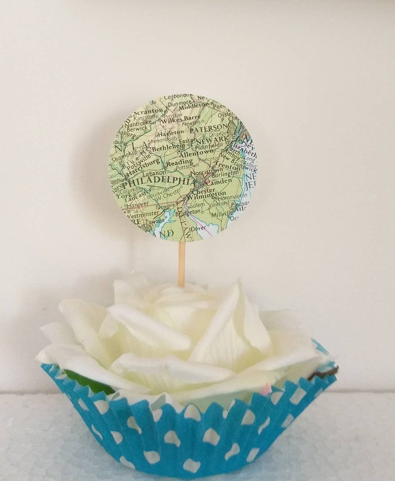 Atlas Cupcake Topper Map Cupcake Topper World Map Cupcake | Etsy