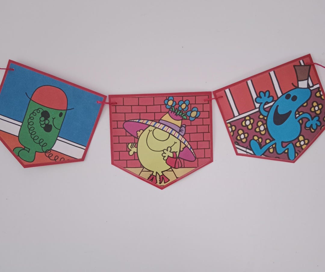 Mr Men Little Miss Book Banner,mr Men Birthday Banner, Mr Men Room ...