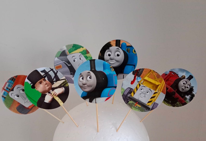 15 Thomas the Tank Engine Cupcake Toppers Up-cycled Book - Etsy