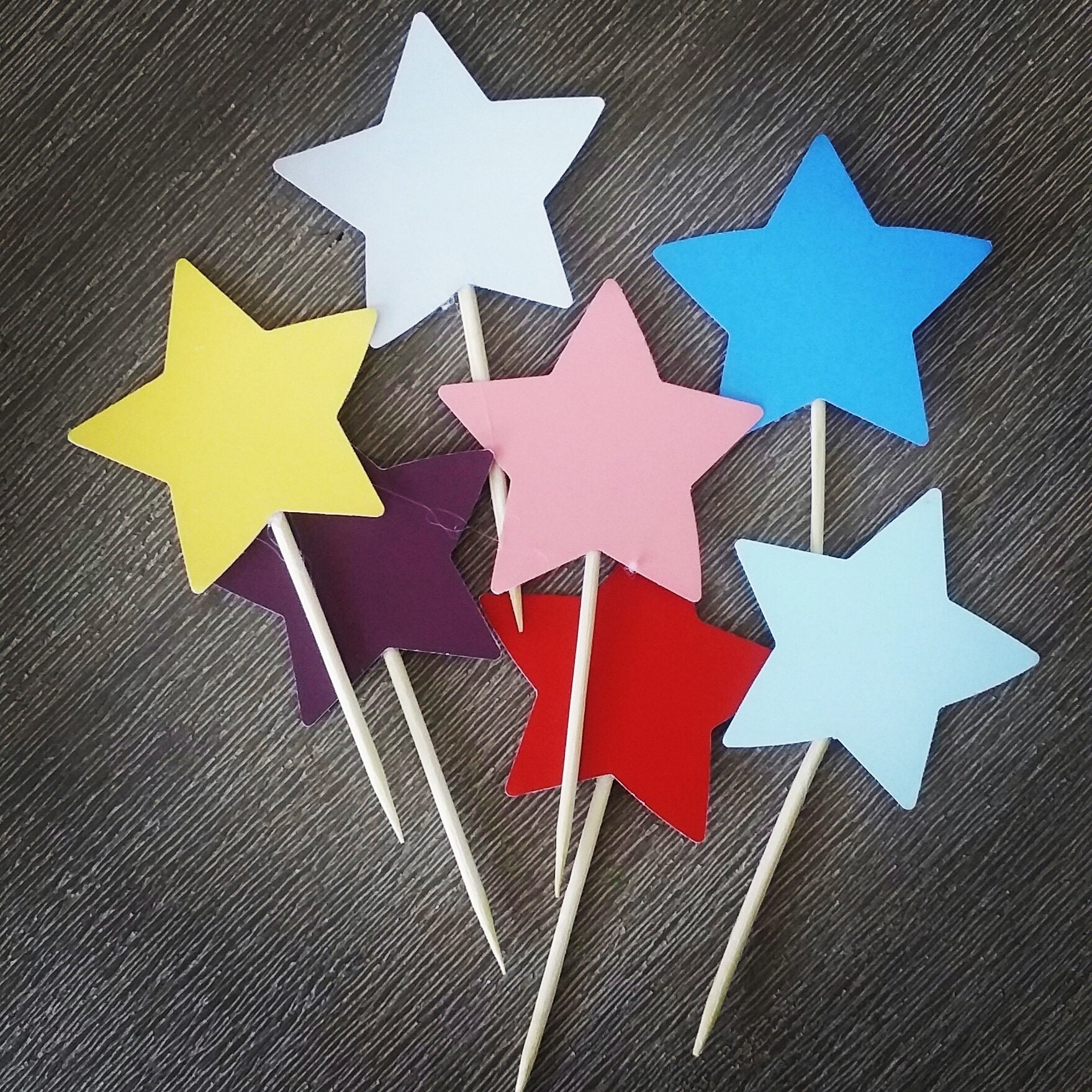 Star Cupcake Topper Cupcake Topper Party Decorations | Etsy