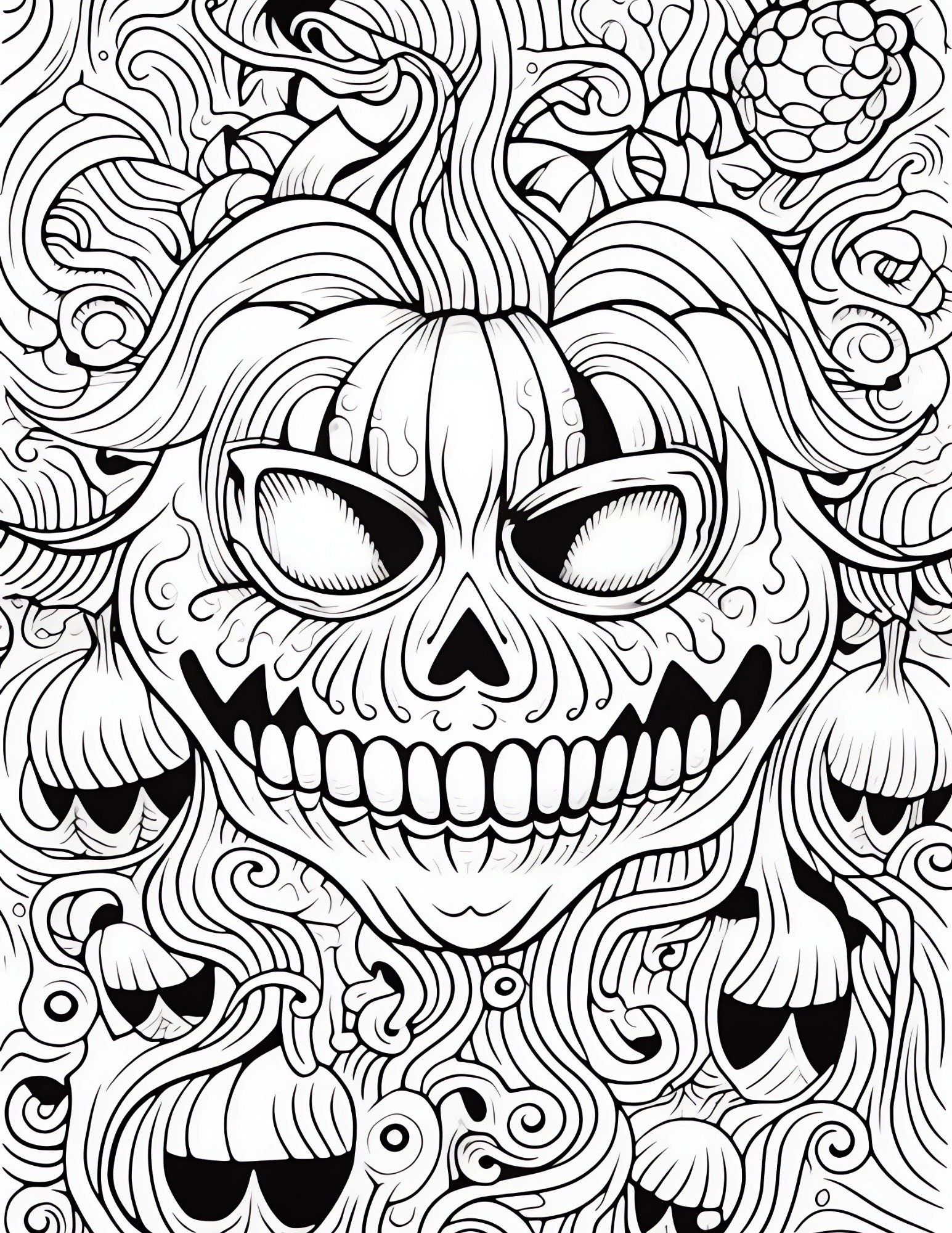 Halloween Wacky Coloring Pages - Etsy
