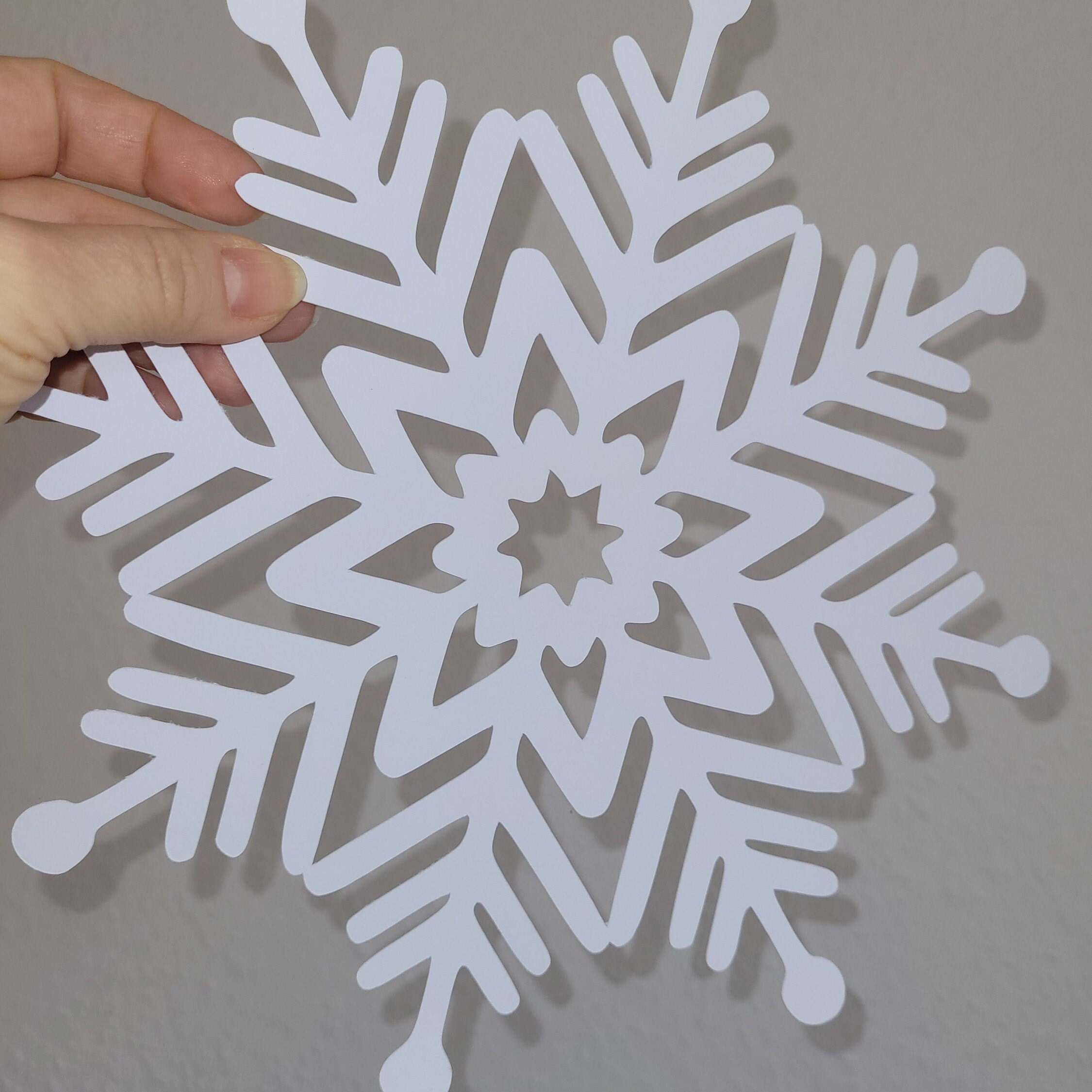 5 BIG SNOWFLAKES XXL (9,44 X 9,44 Inch) Winter Birthday Party Wedding ...