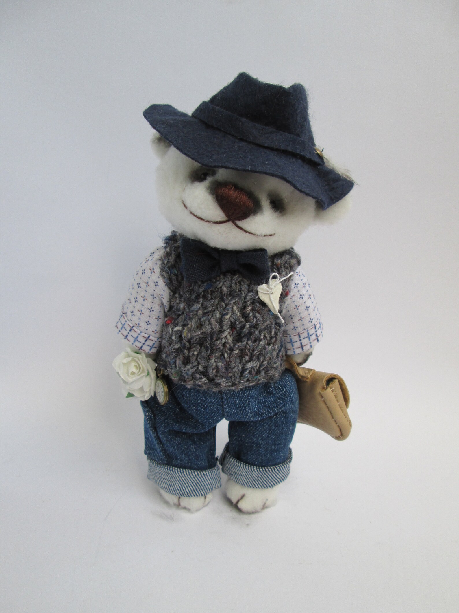 Handmade Fleece Teddy Bear, Vintage Inspired Dapper Boy - Etsy