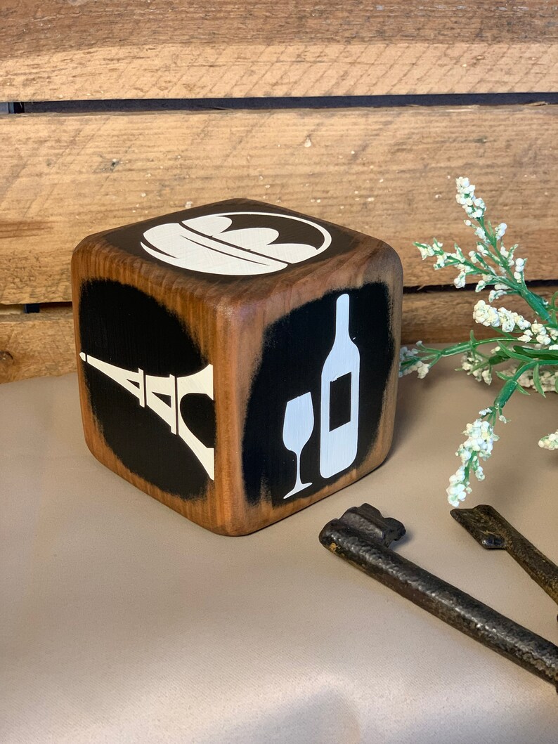 Wooden Inspiration Blocks, Wooden Block, Wine Décor, French Country ...