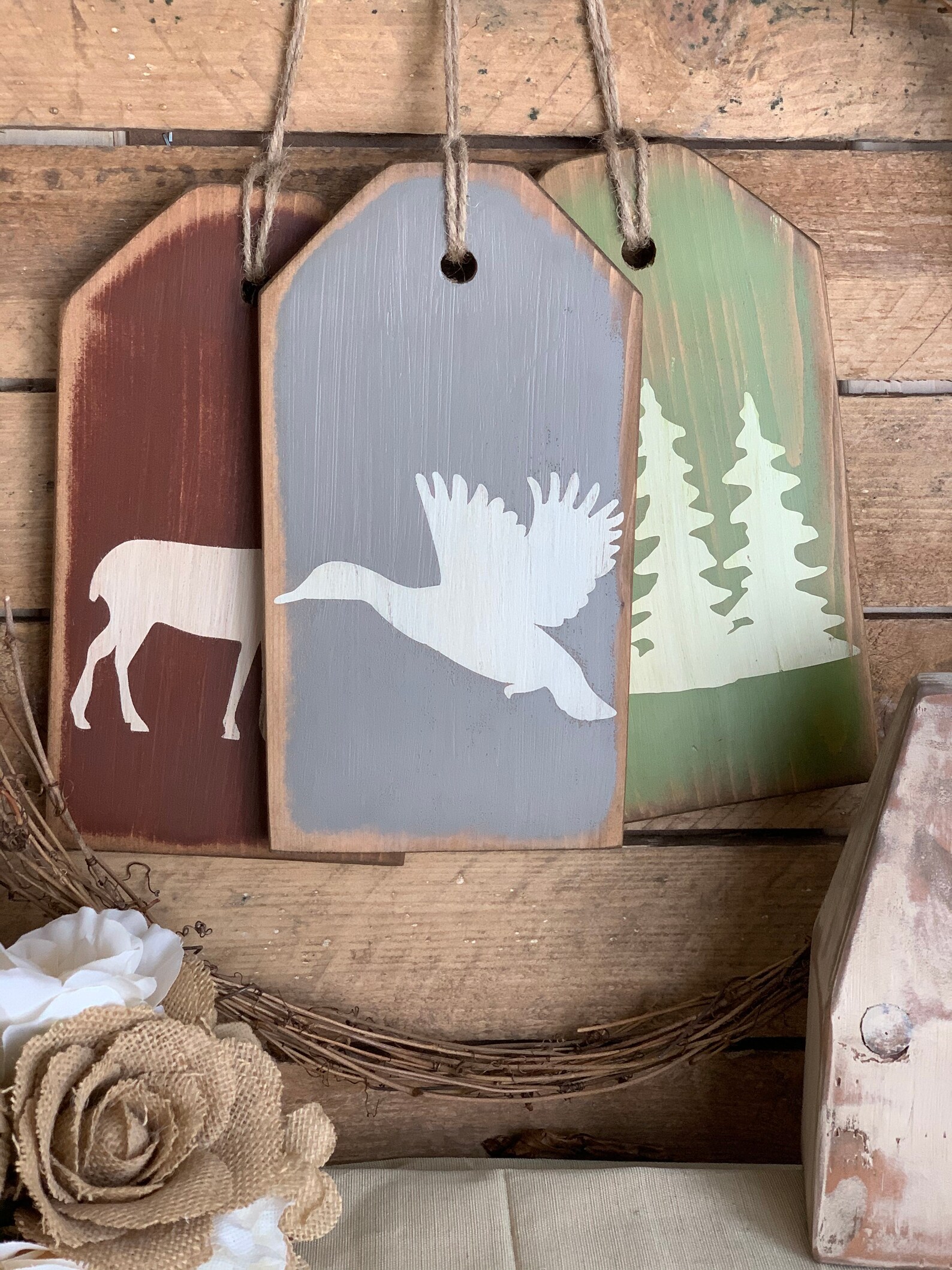 Rustic Cabin Cedar Signs Wood Door Tags Woodsy Decor Rustic - Etsy