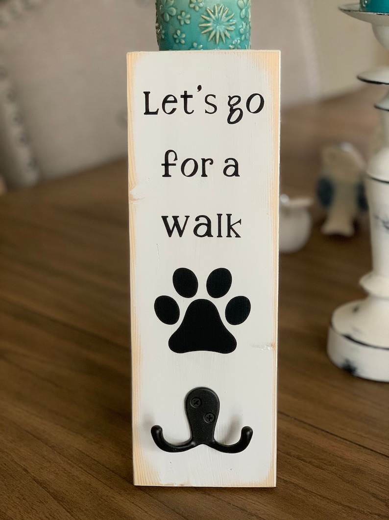 Leash Organizer Gift for Friends Pet Sign Little Wood Sign - Etsy