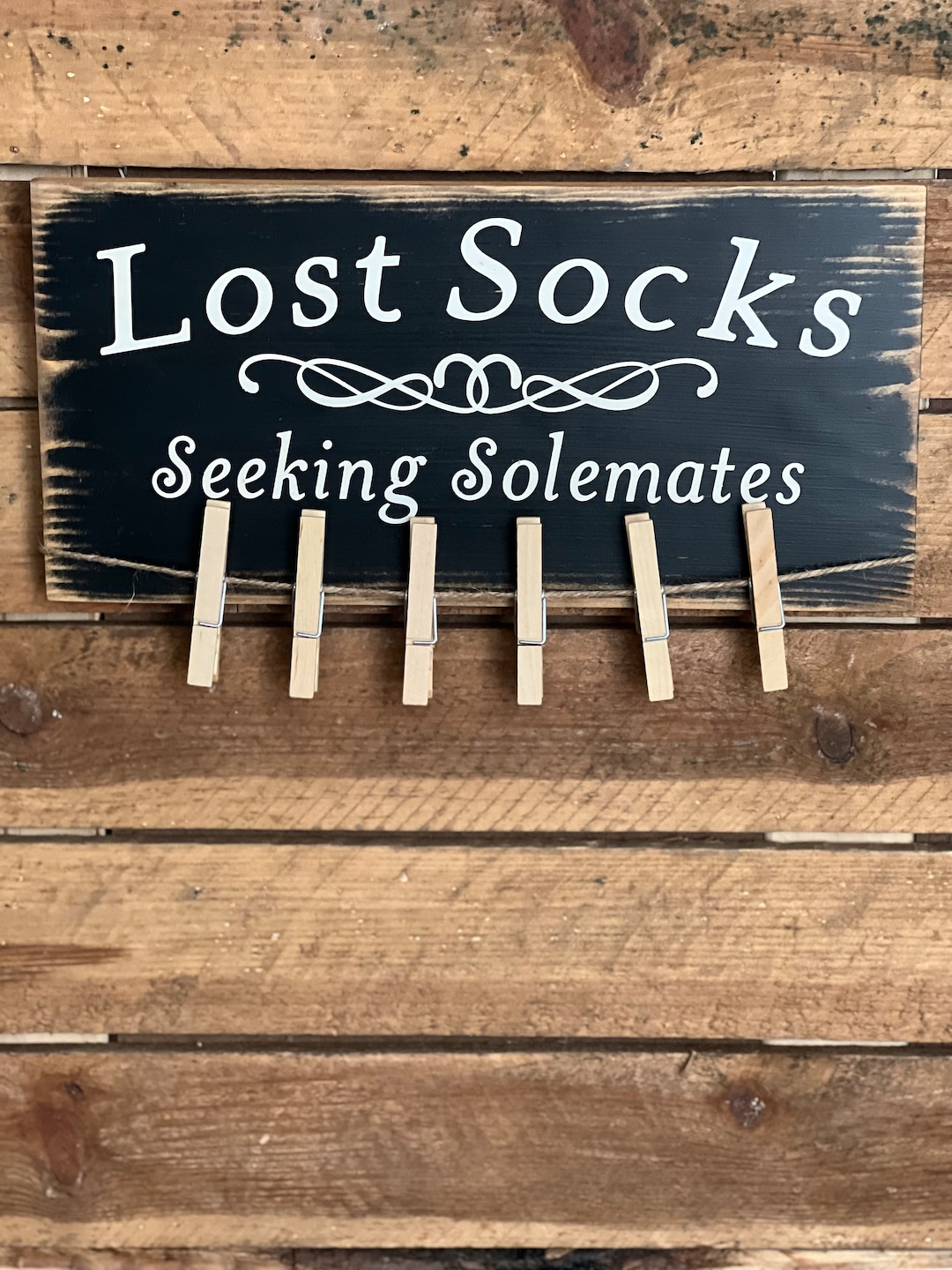 Lost Socks Sign, Laundry Room Wall Sign, Holder, Organizer, Farmhouse ...