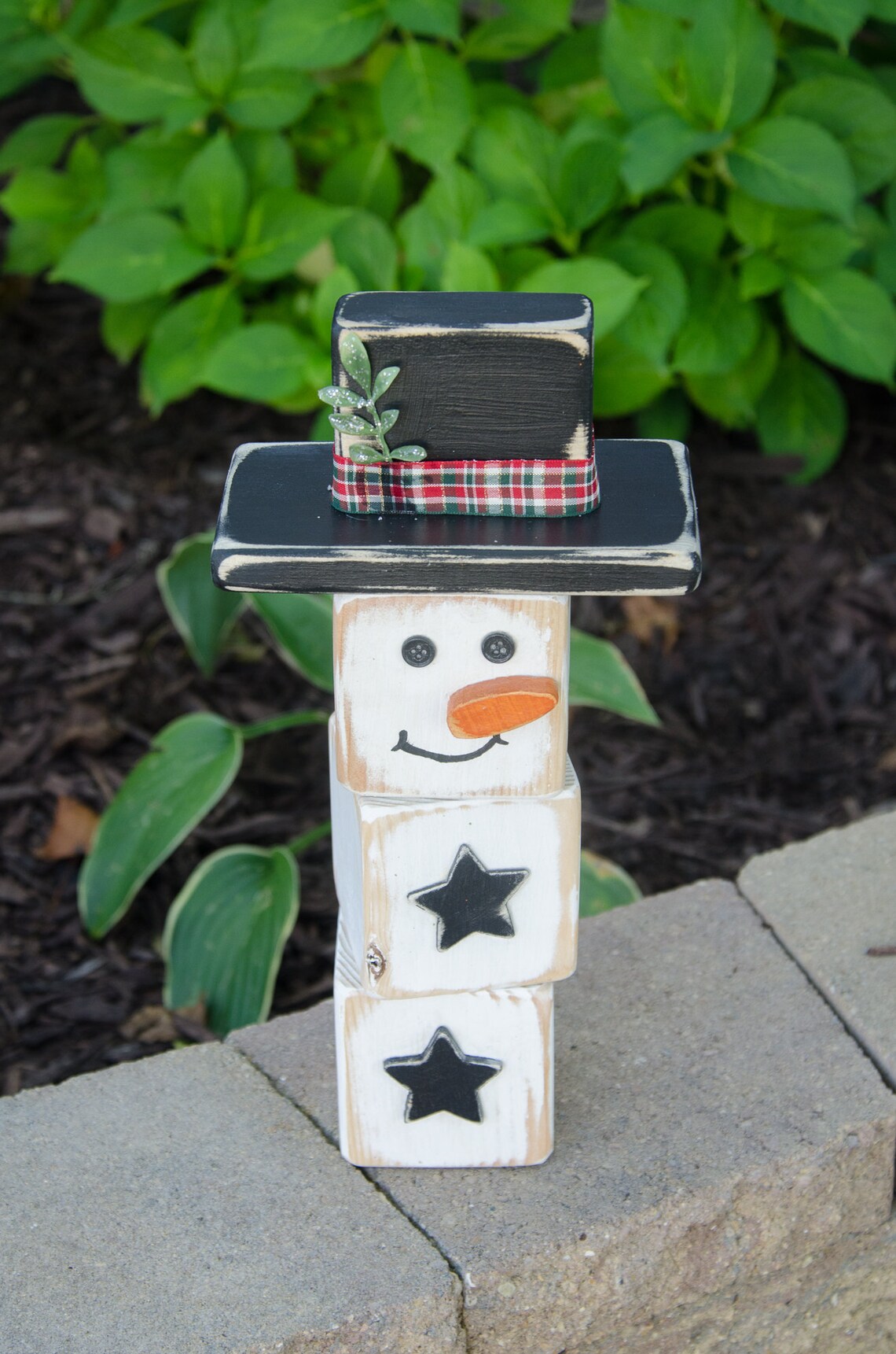 Farmhouse Christmas Snowman Decor Wood Snowman Rustic | Etsy