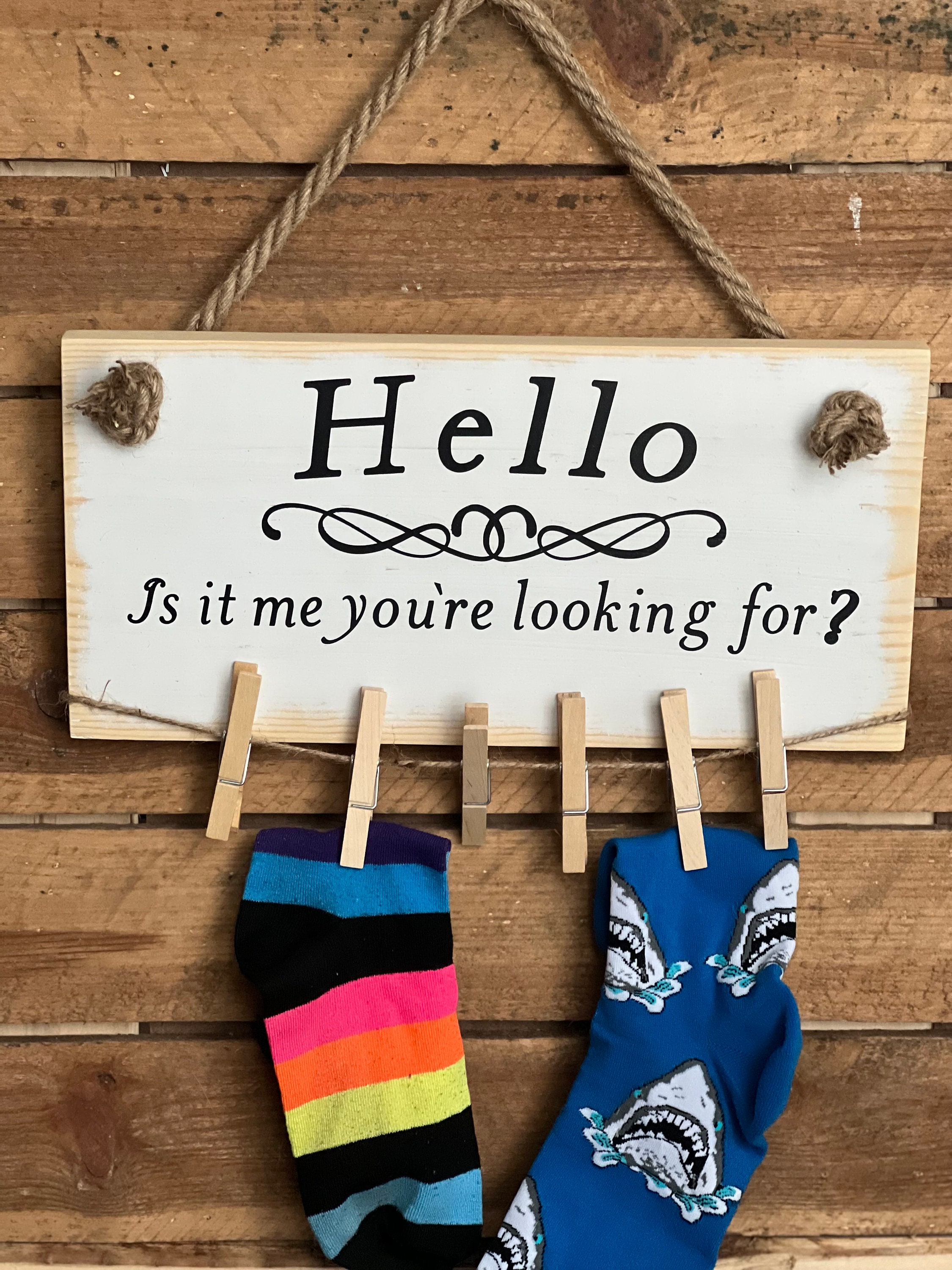 Lost Socks Sign Laundry Room Wall Sign Holder Organizer - Etsy