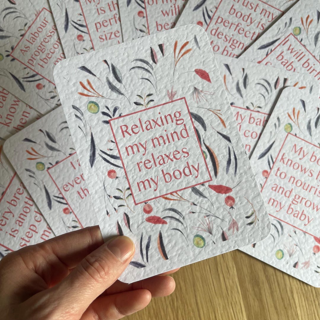 Hypnobirthing Affirmation Cards: Calm Birth Preparation (set of 12) - Etsy