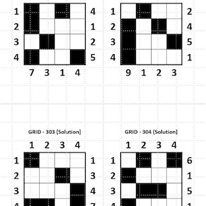 Kakurasu Puzzles Printable With Answers - Etsy