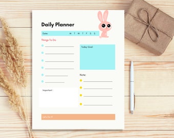 Printable Kids Daily Checklist & Planner Instant Download Editable ...