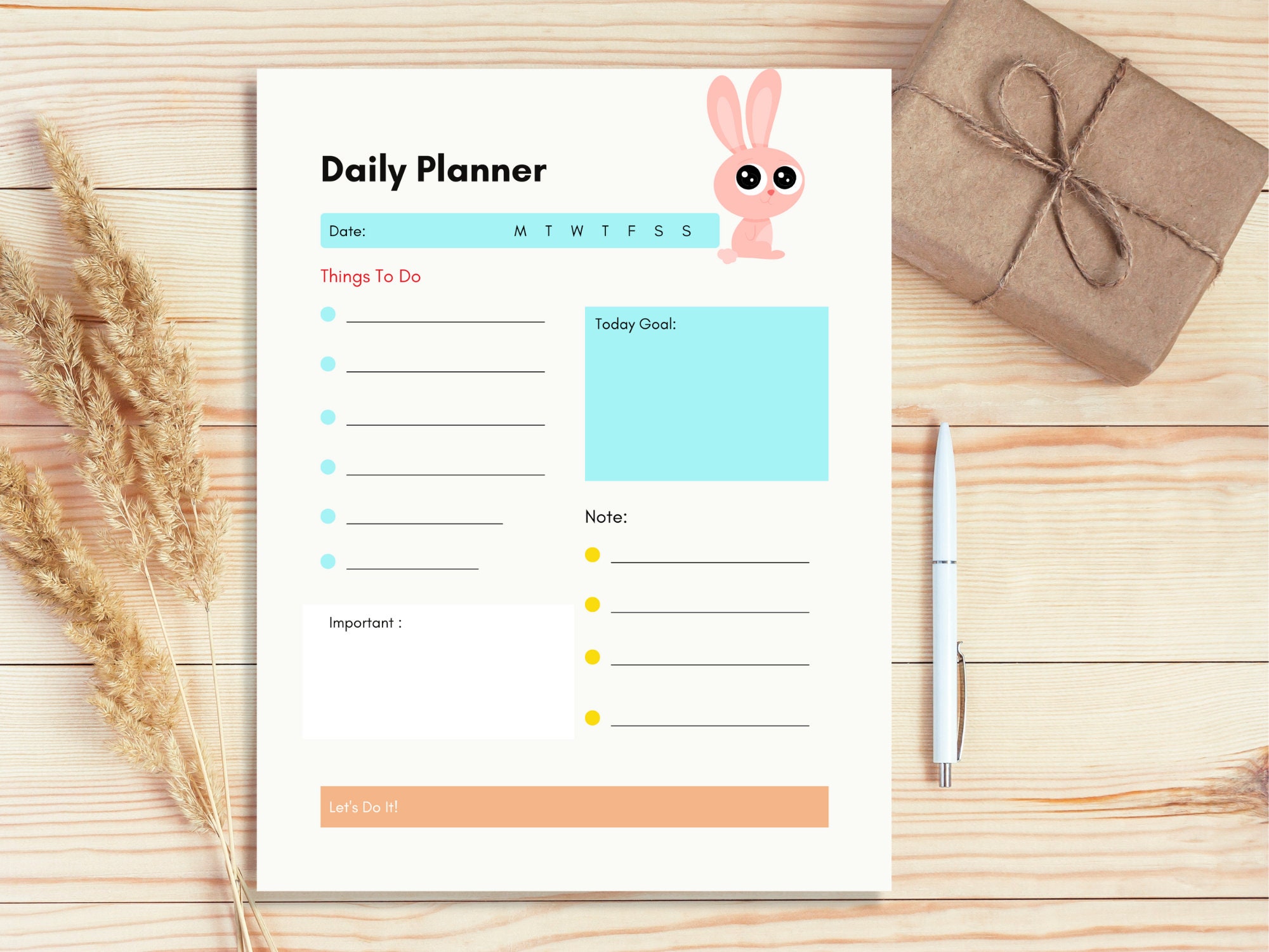 Kids Daily Planner | Simple Planner | Printable Planner | to Do List ...