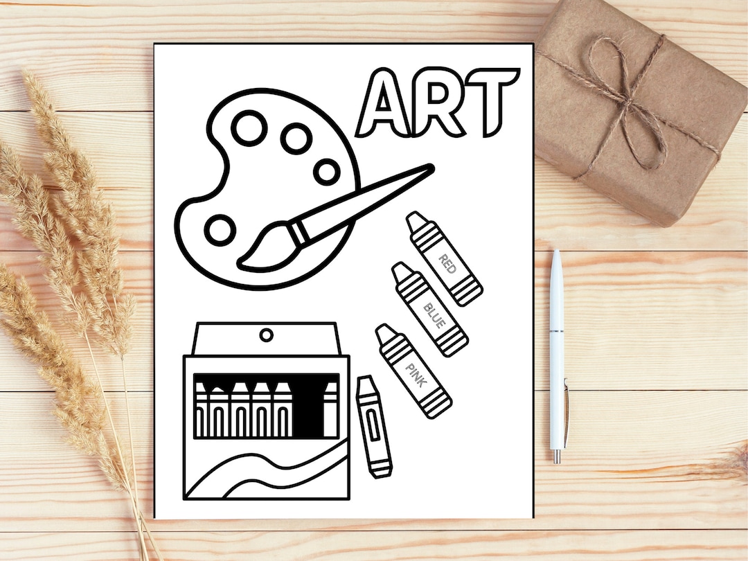 Art Kids Coloring Page - Coloring Page for Girls & Boys - Educational ...