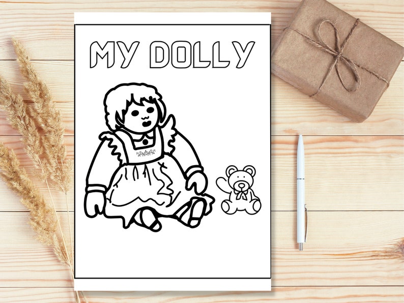 My Dolly Kids Coloring Page - Coloring Page for Girls & Boys ...