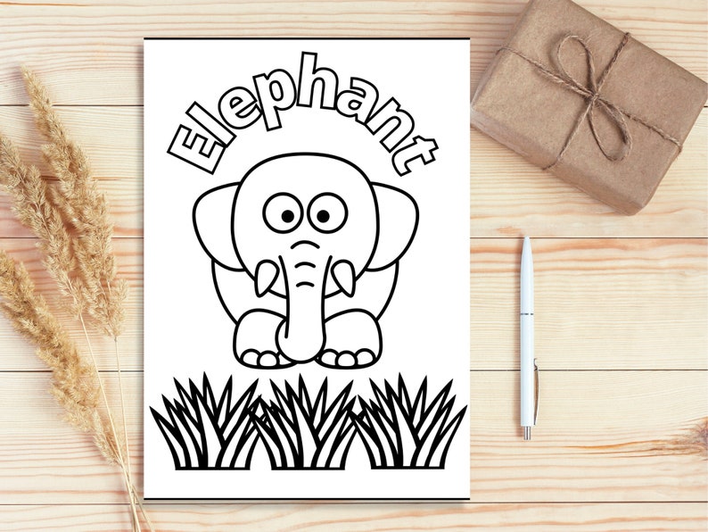 Elephant Kids Coloring Page - Coloring Page for Girls & Boys ...