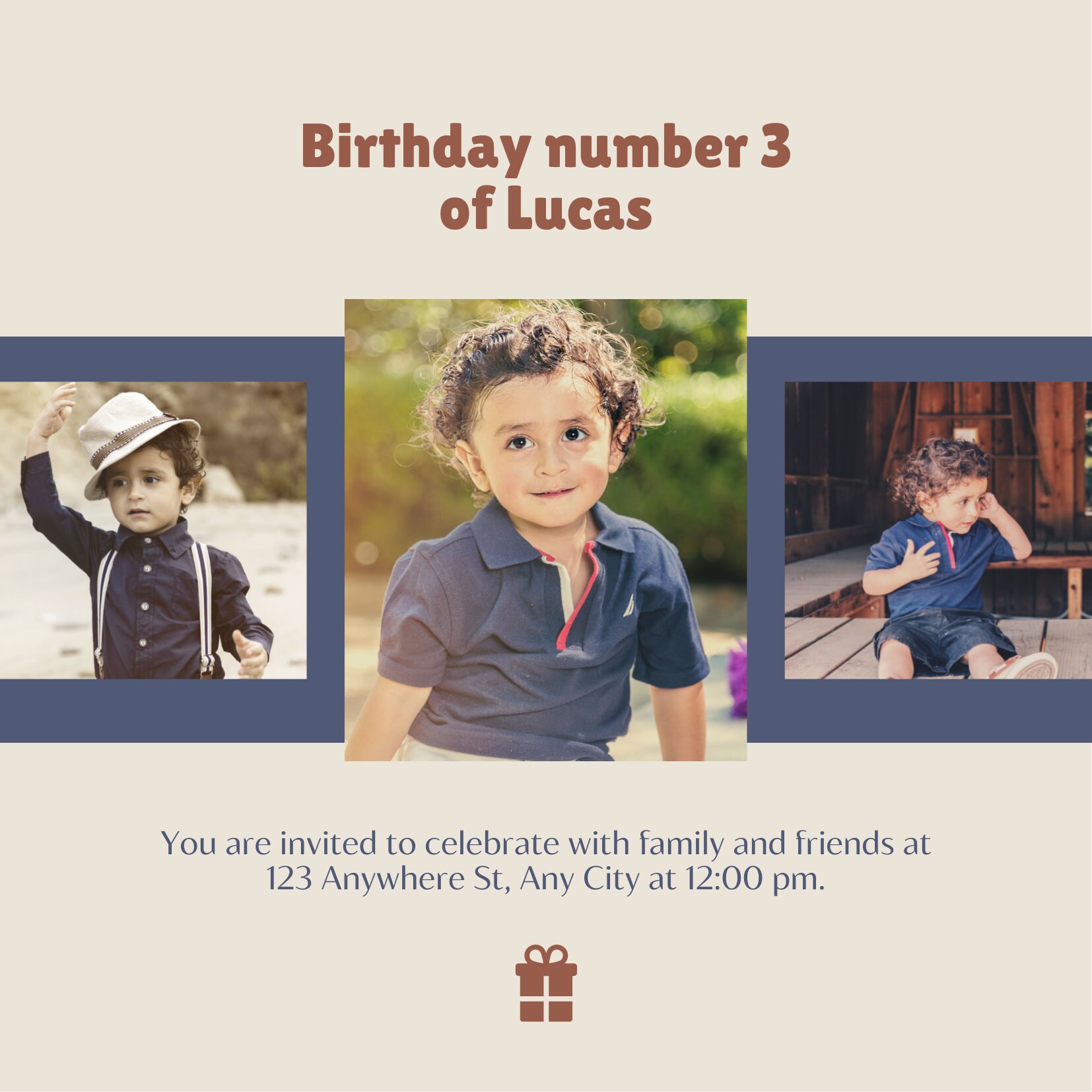 Editable Modern Birthday Invite, Canva Birthday Invite, Birthday Party ...