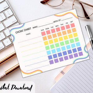 Responsibility Chore Chart for Kids Fully Editable Daily Weekly Routine ...