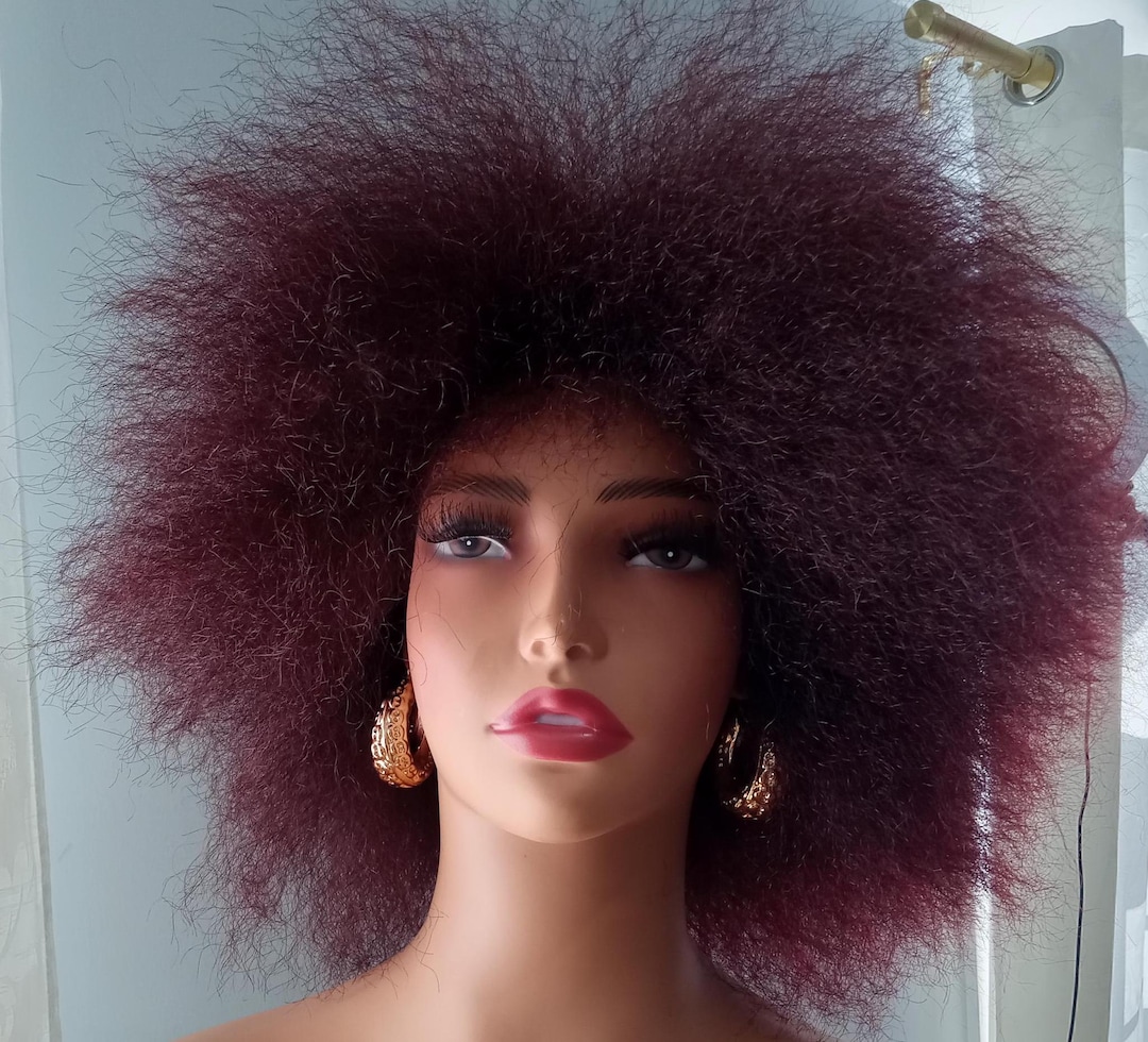 Ready to Ship Fluffy Human Hair Afro Wig - Bold, Fun & Fabulous! - Etsy