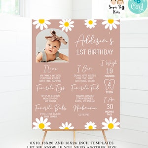 Printable Terracotta Daisy Party Sign, Instant Download Boho Daisy ...