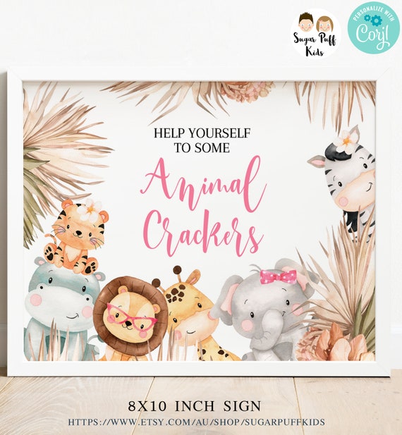Printable Safari Birthday Party Sign, Instant Download Boho Safari ...
