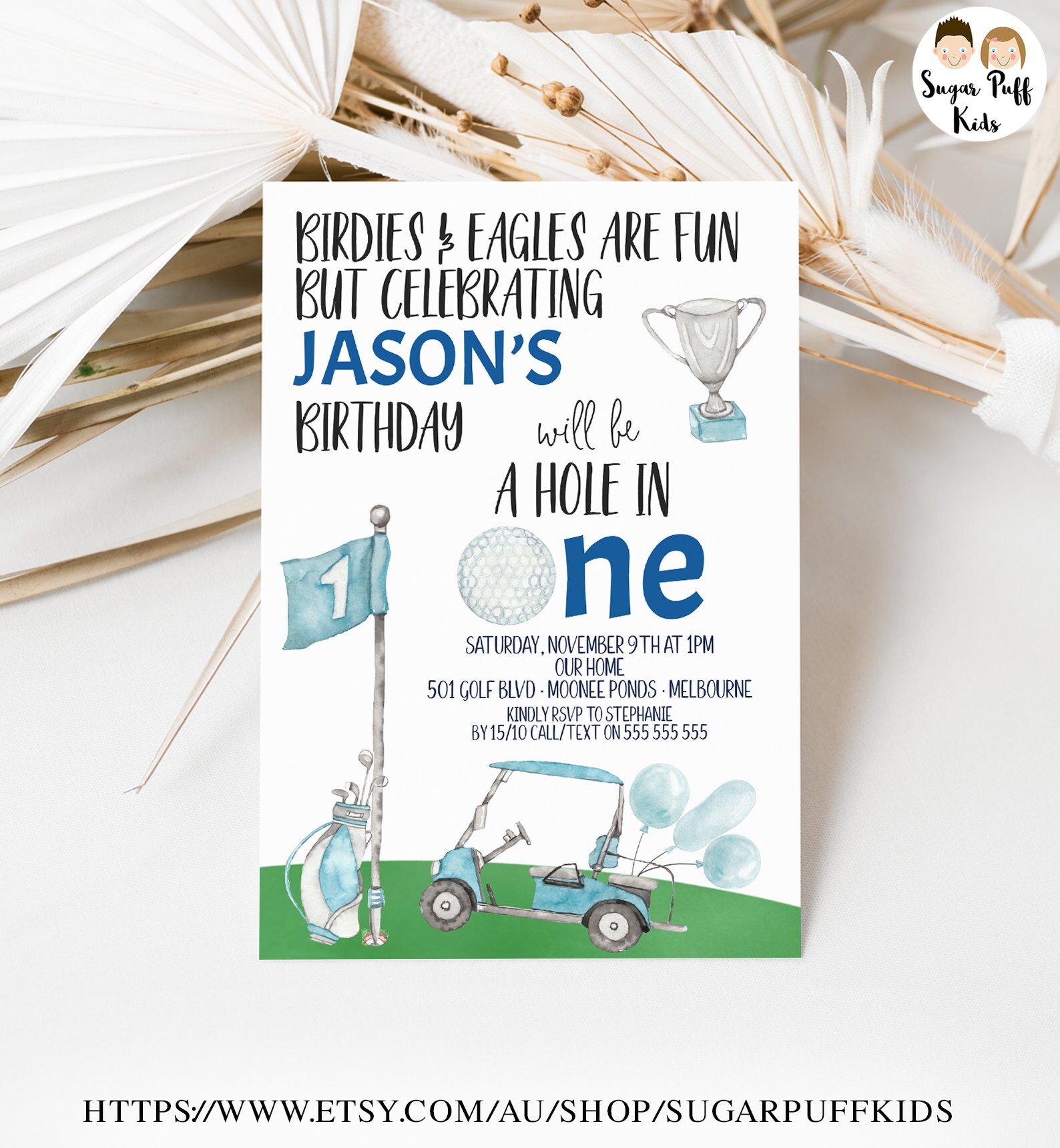 Editable Golf First Birthday Invitation Printable Golf - Etsy